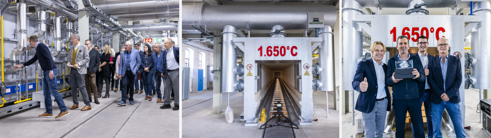 Feierliche Zündung von Riedhammers Hochtemperatur-Tunnelofen HTTO bei ...